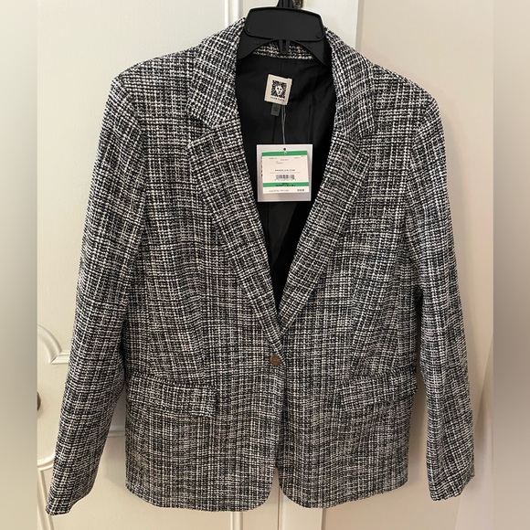 Anne Klein | Jackets & Coats | Nwt Anne Klein Black Tweed Blazer | Poshmark